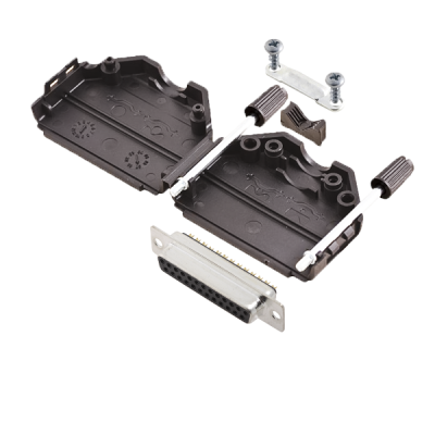 DPPK25-BK-DBS-K - DB25 Female Hood Kit, Unshielded, Top | Encitech